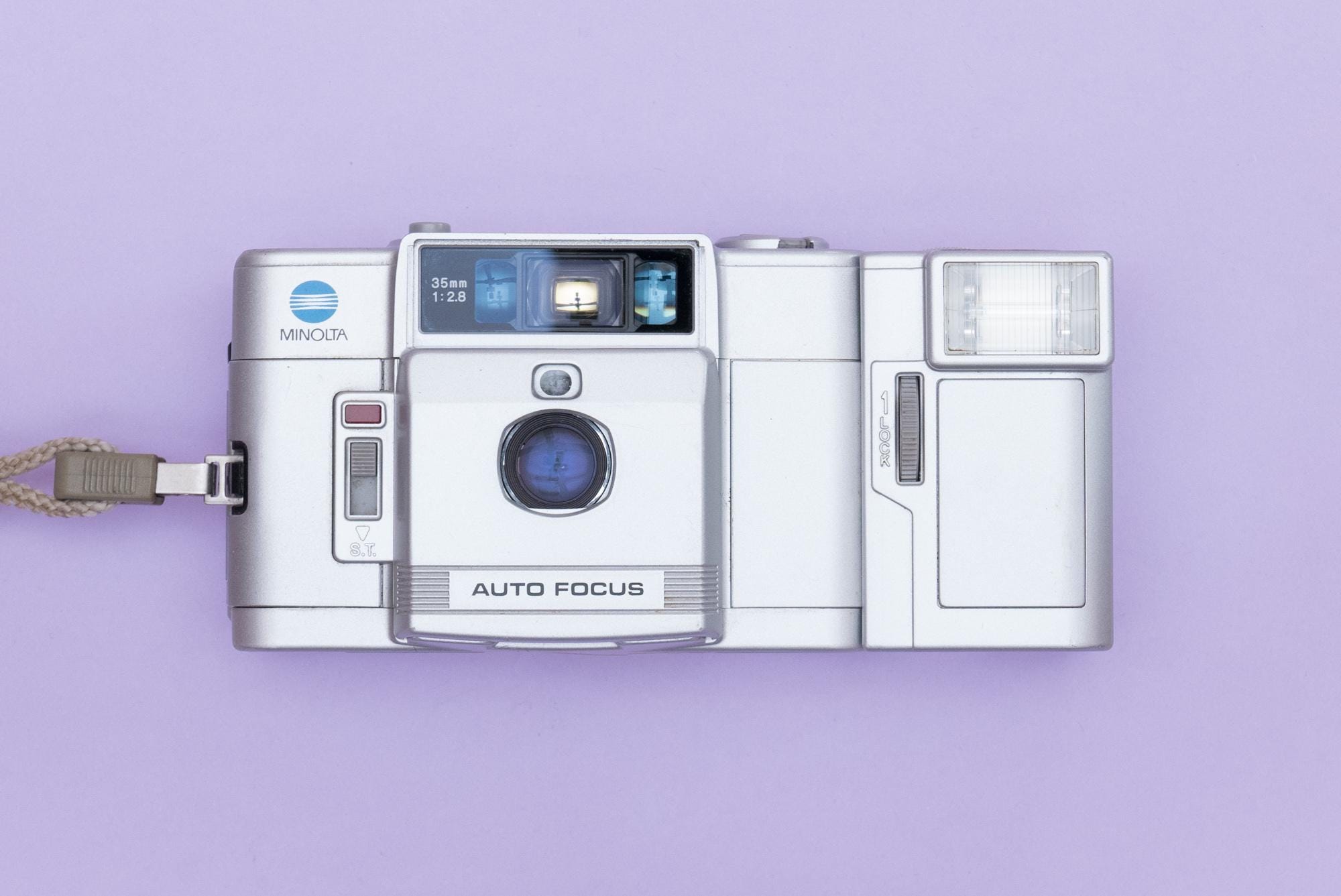 Minolta AF-C Silver 1000 Edition 35mm Compact Film Camera with EF-C Fl ...